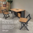 Santos Butterfly Dining Set of 4 Chairs + 1 Folding Dining Table ...