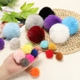 Uxcell 1.2 Inch Faux Fur Pom Poms for Hats, 26 Pcs Soft Faux Rabbit Fur ...