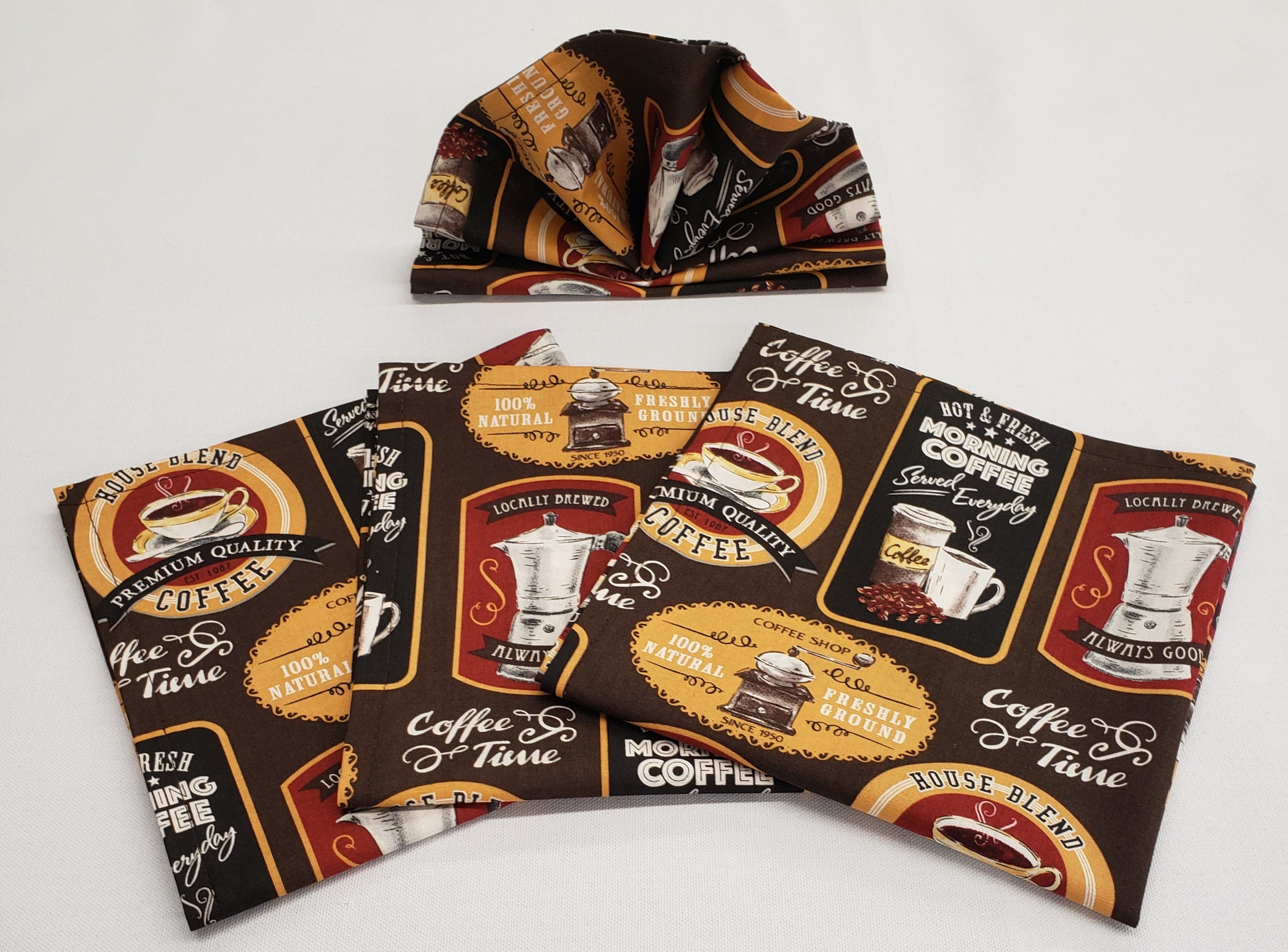 Morning Coffee Cloth Napkins by Penny's Needful Things (Set of 4 ...