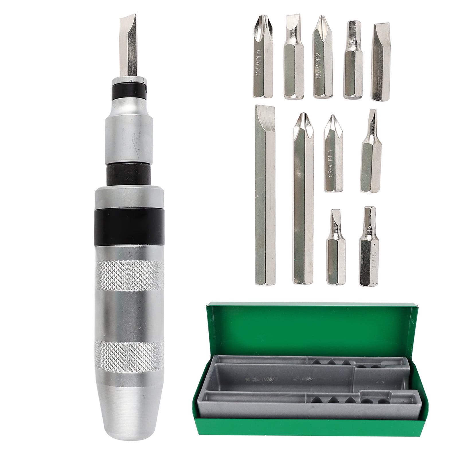 Juego de 13 destornilladores de impacto con 12 puntas, destornillador de impacto manual ...