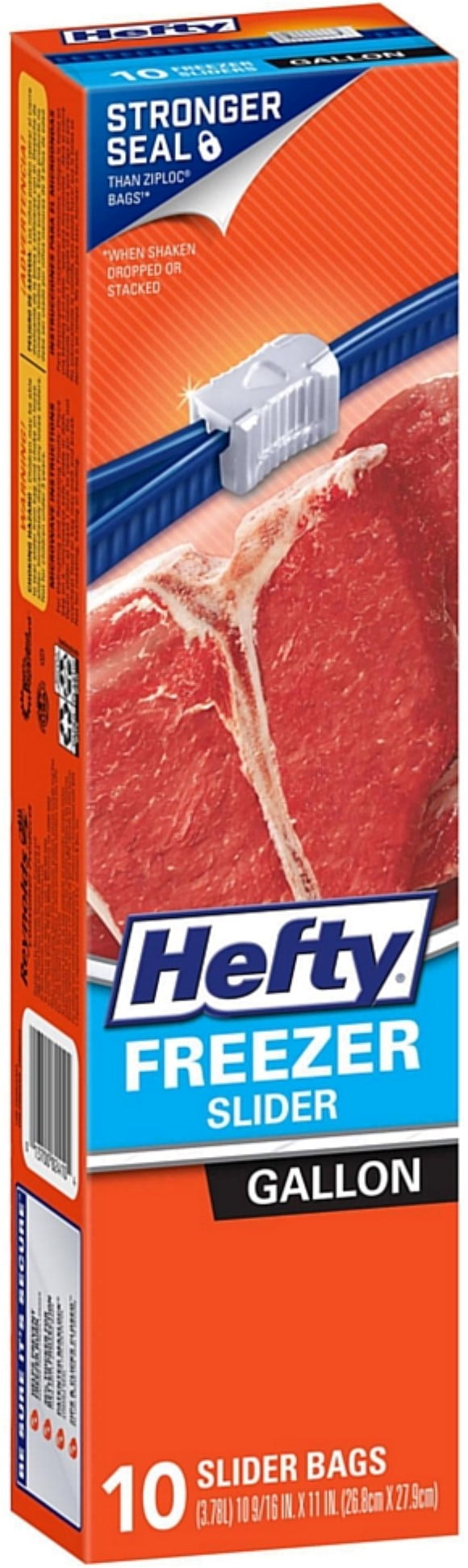 Hefty Gallon Size Freezer Slider Bags 10 ea (Pack of 4) - Walmart.com