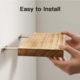 Tibvox 2pc Natural Wood Wall Shelves Floating Shelf 10kg Capacity Easy ...