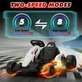 TOBBI 24V Kids Electric Drifting Go Kart UP to 8MPH W/ Helmet Set Music ...