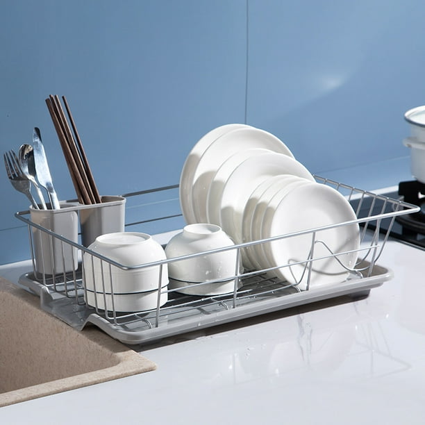 Dish Rack, Large Capacity, Dish Drying Rack with Cutlery Holder ...