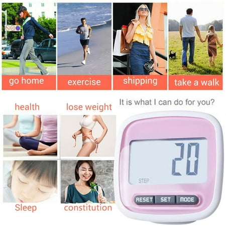 Simple Pedometer LCD Dispaly 3D Walking Step Counter Pedometer Running ...