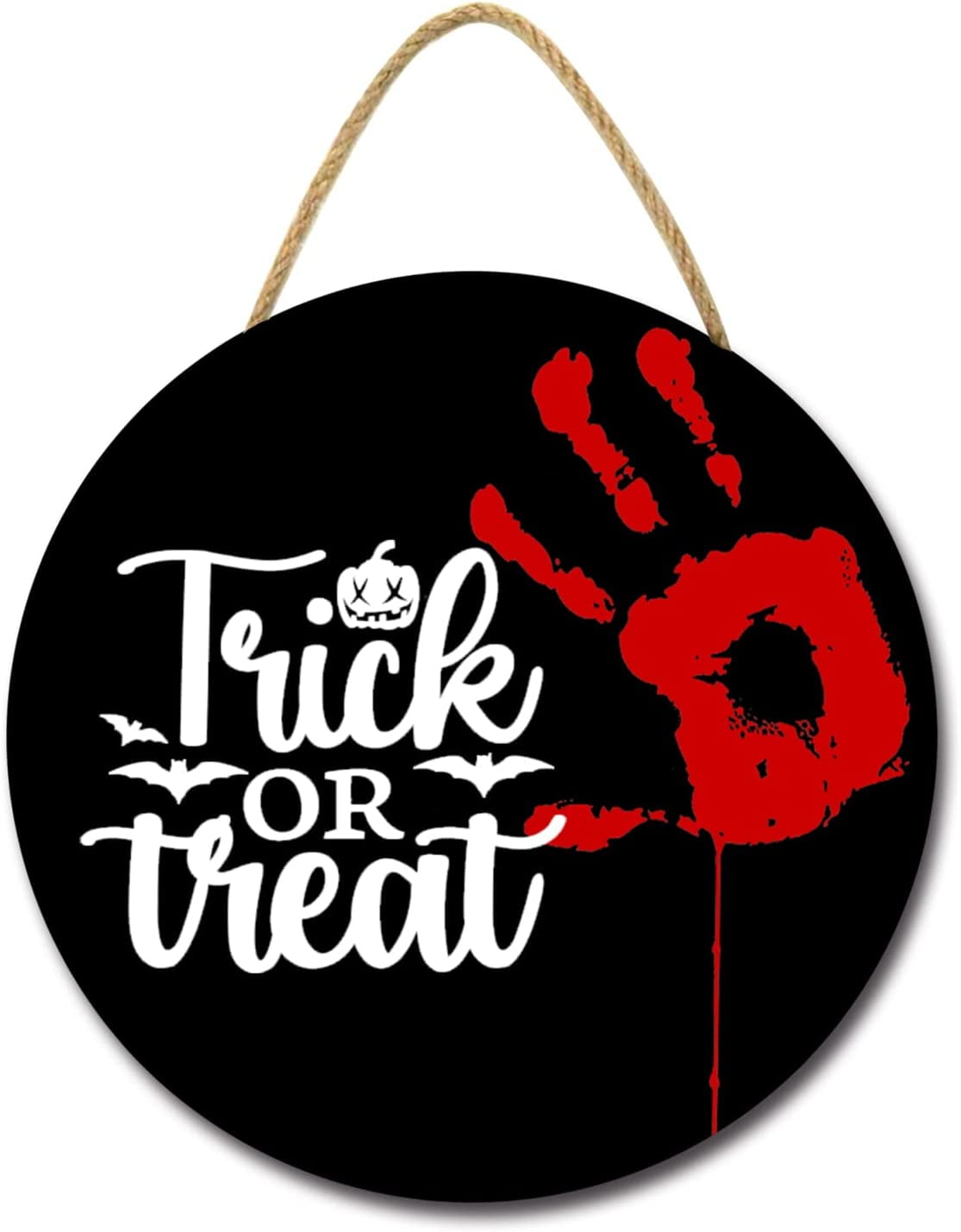 Eveokoki 12" Trick or Treat Halloween Decoration Halloween Sign for ...