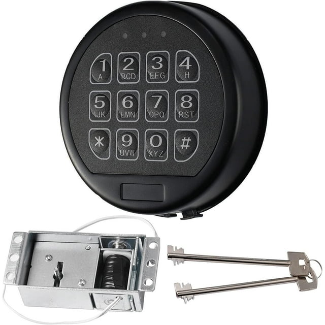 WAH LIN PARTS Gun Safe Lock Replacement with 2 Override Keys & Solenoid ...