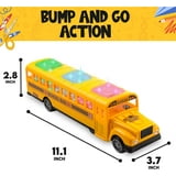 Toysery School Bus Toy with LED Lights, Sounds, Bump and Go Action for ...