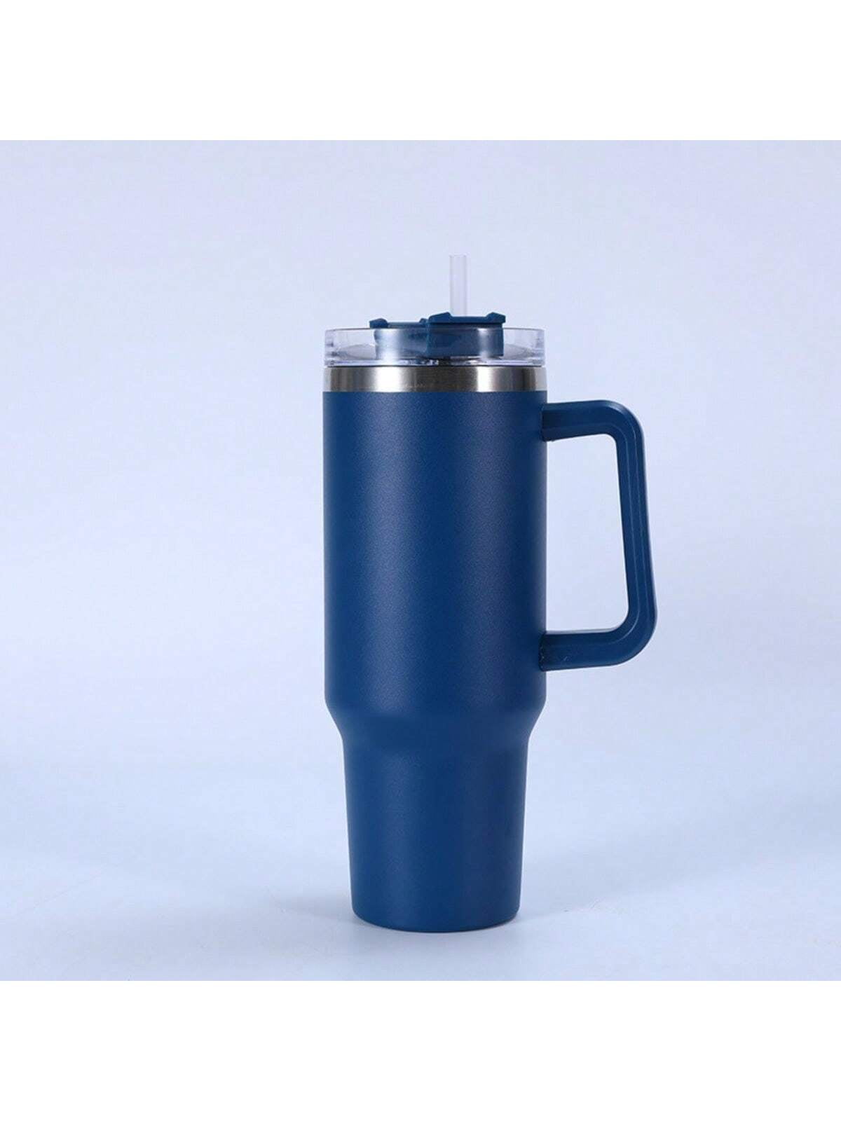 1pc 1200ml/40oz Cold Drink Cup With Handle And Straw, Stainless Steel ...
