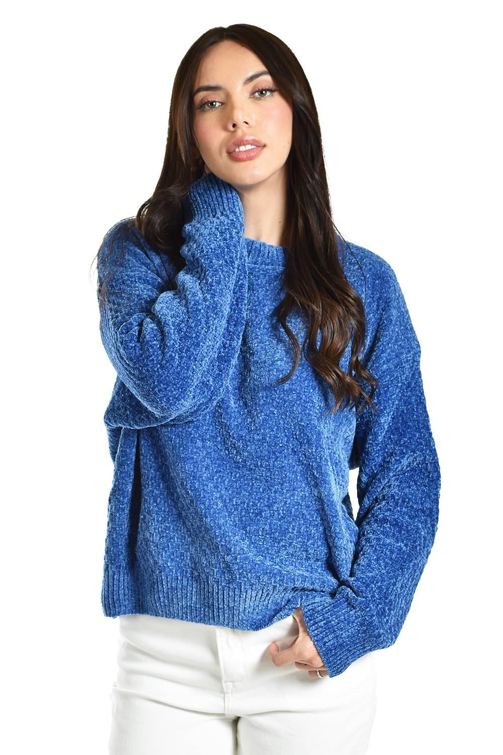 Sueter tejido cuello redondo Roman Fashion /Juvenil, 2878 (Azul rey ...