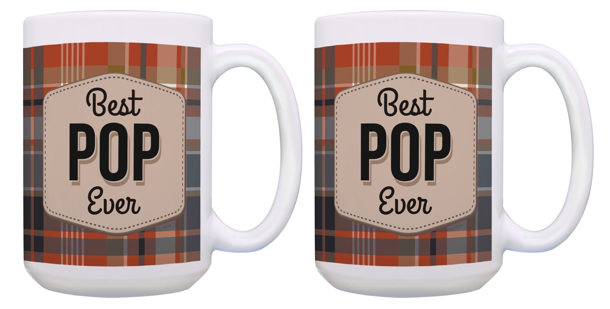 ThisWear Pops Gifts Best Pop Ever Mugs Best Pop Day Gifts 2 Pack Gift ...