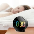 Alarm Clock, AMIR Black Clock Curved LED Display 2 Alarms Snooze 4 ...