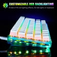 MK21 60% Mechanical Keyboard Wired with Hot Swap Red Switch, 19 RGB ...