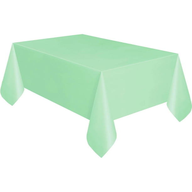 Mint Green Plastic Party Tablecloth, 108" x 54" - Walmart.com