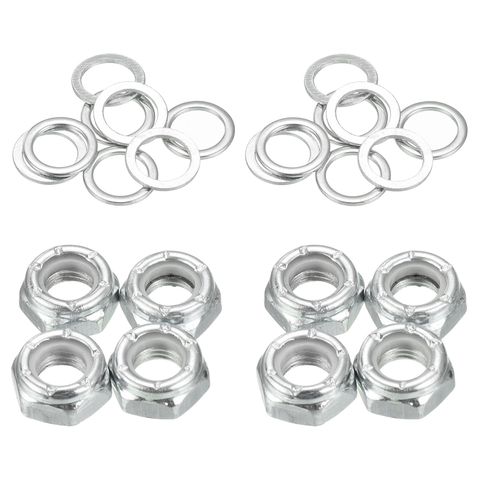 Uxcell Skateboard Lock Nuts Set 5/16 Skateboard Truck Axle Washers ...