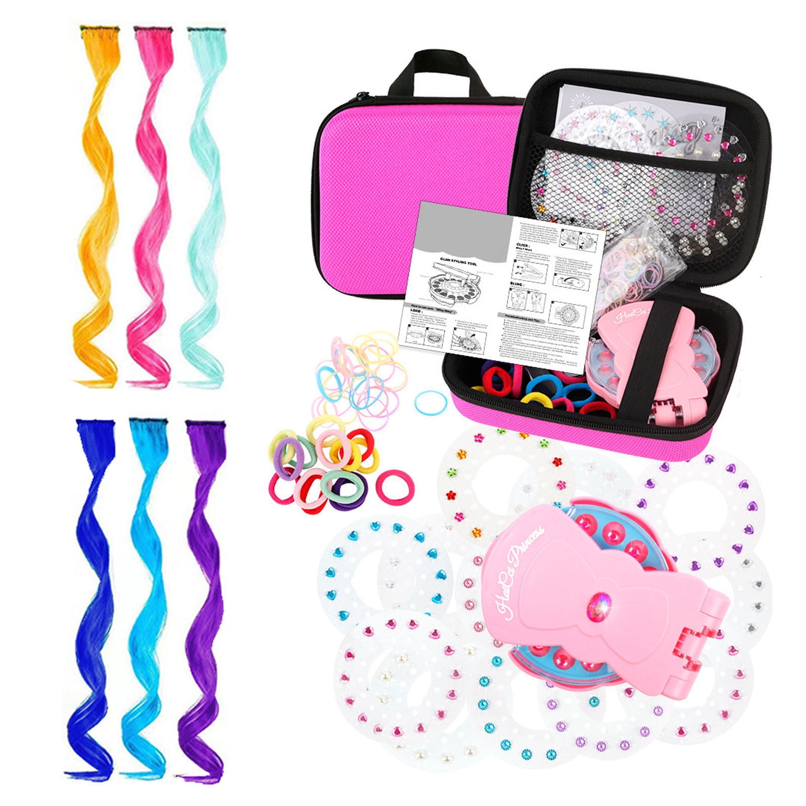 Click here for Pin-Kcherry Glitter Diamond Styling Tools Hair Gem... prices