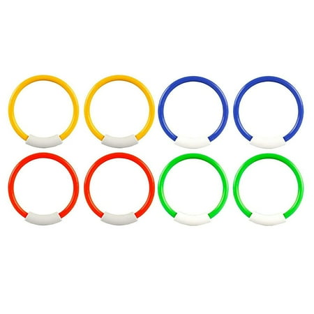 Diving Rings Swimming Pool Toy Rings 8 Pack Toys for Kids Plastic ...