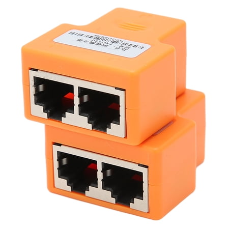 1 To 2 Ethernet Splitter Coupler, Stable Signal Transmission Gold ...