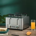 Costway Stainless Steel 4 Slice Toaster Extra-Wide Slot 6 Shade Setting ...