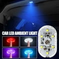 Car USB Rechargeable LED Touch Light Wireless Auto Roof Reading Mini ...