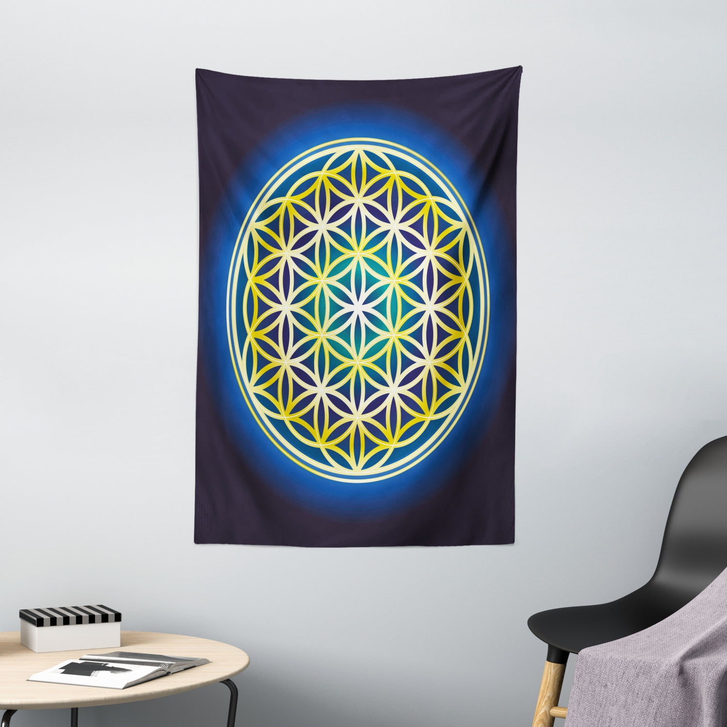 Abstract Tapestry, Nature Spirals Flower of Life Artistic Energy Sacred ...