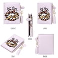 Daily Use Women Short Wallet Art Print Long Wallet Practical PU Leather ...