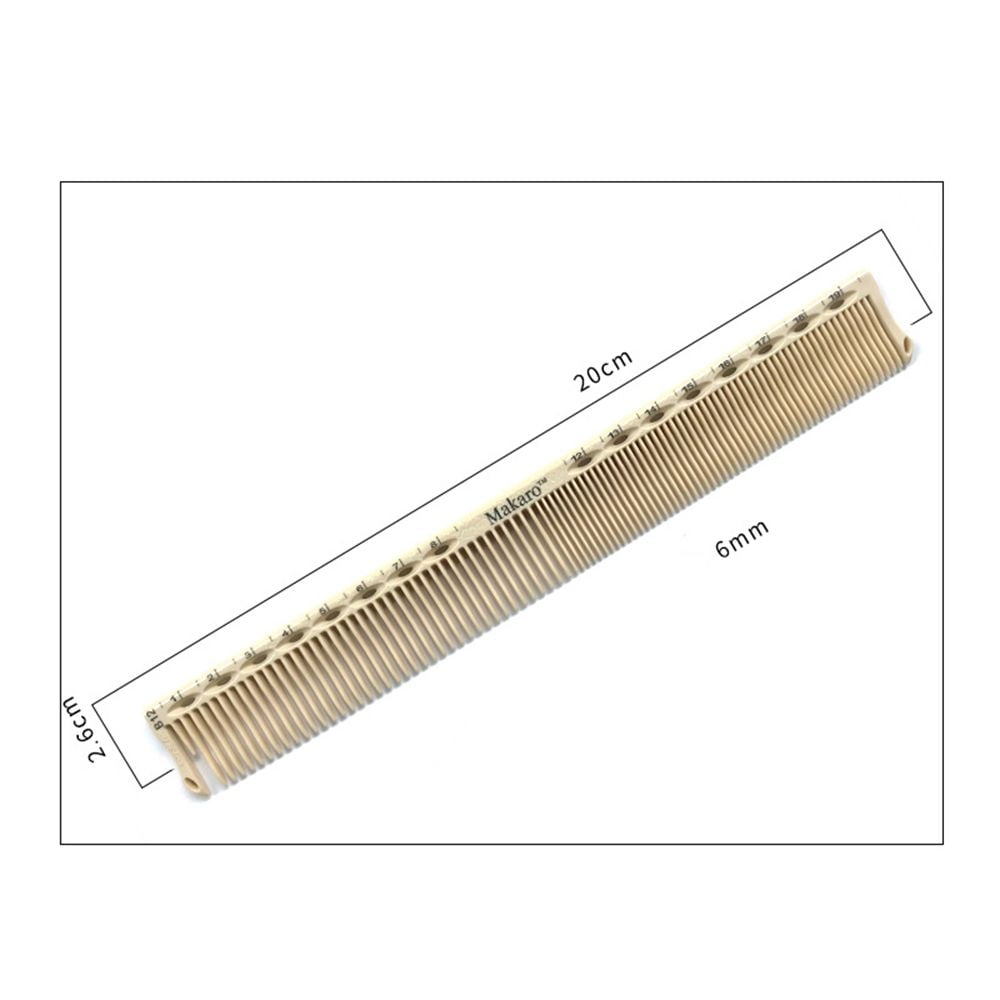 Men Women Plastic Ruler Comb Salon Laser Clear Scale Styling Combs ...