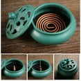 Ceramic Incense Burner Cones Bowl with Metal lid + Calabash Incense ...