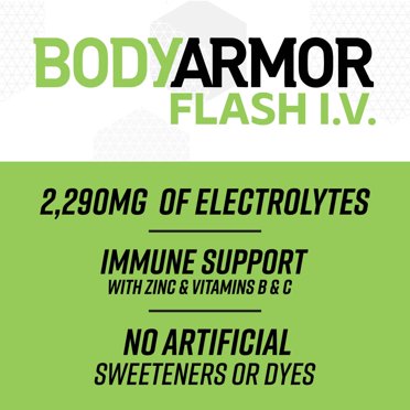 BODYARMOR Flash I.V. Tropical Punch Electrolyte Sports Drink, 20 fl oz ...