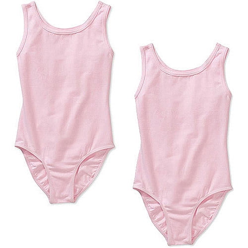 Danskin Now Girls Ballet & Dance Tank Leotards with Front Liner, 2-Pack ...