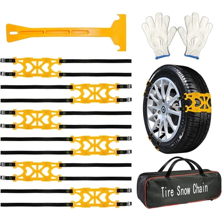 VViViD Snow Chains 10 pcs Winterizing Road Kit, with Gloves, Snow ...