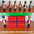 Set of 6 Wooden Nutcracker Soldier Christmas Ornaments with Weapons ...