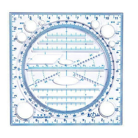 Multifunctional Geometric Ruler Geometric Drawing Template Measuring ...