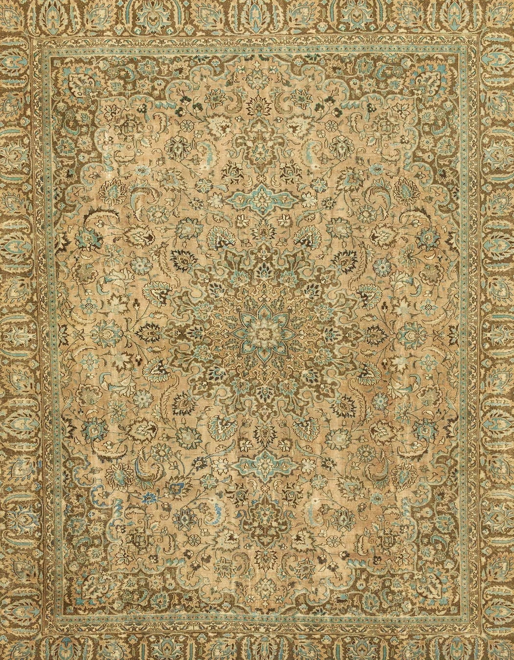 Ahgly Company Indoor Rectangle Abstract Metallic Gold Abstract Area ...