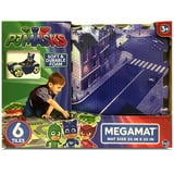 JamN' Products - 6 Piece Tile Mega Floor Mat with Vehicle, PJ Masks ...