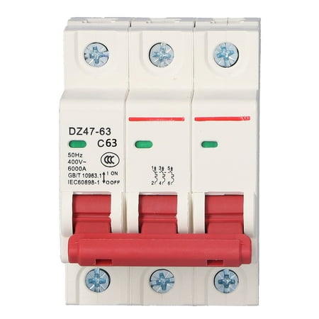 3P Breaker, 400V Bistable Locking Clip DZ47-63 PC Shell Miniature Circuit Breakers For ...