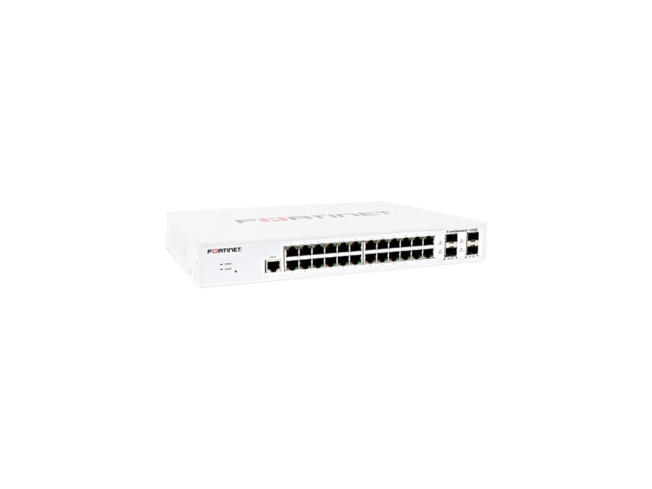Fortinet FS-124E L2 Switch - 24 X Ge Rj45 Ports, 4 X Ge Sfp Slots ...