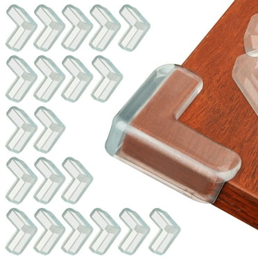 Table Desk Cupboard Worktop Corner Cushion Cover Protector Pad Clear ...