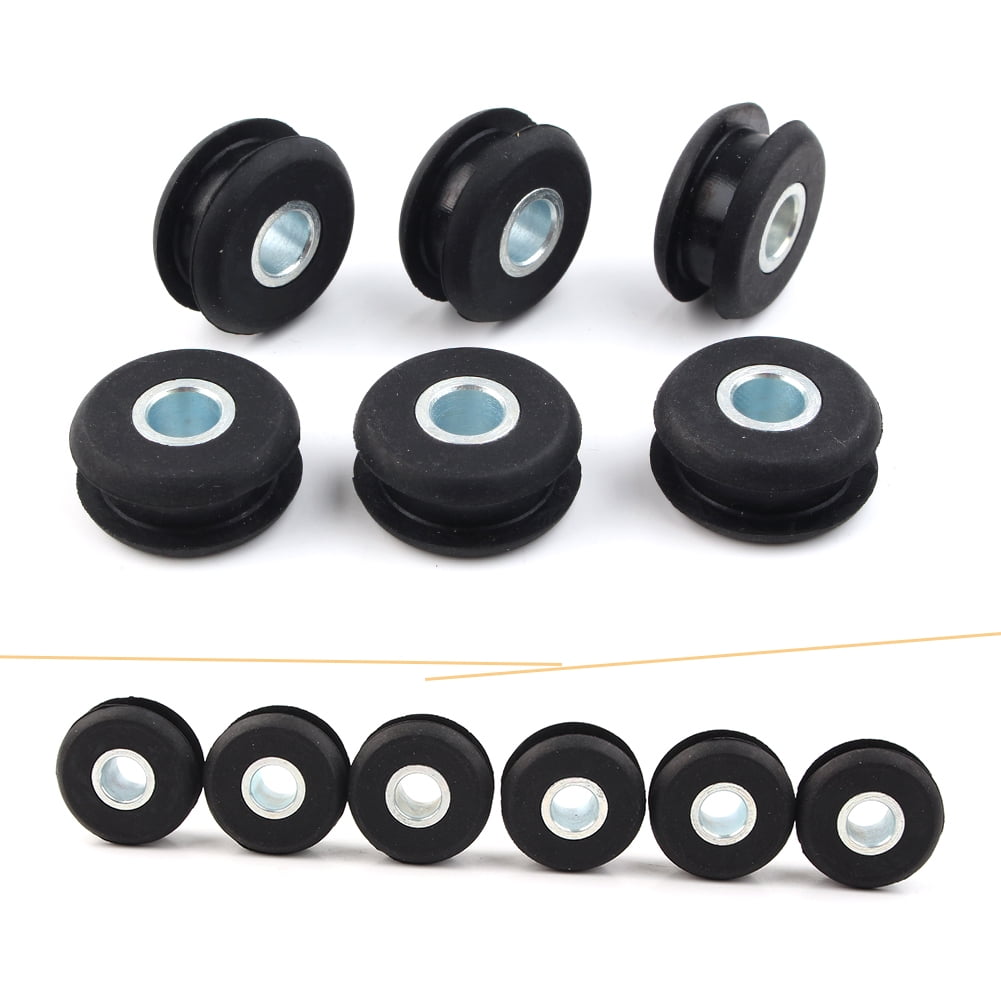 ZS 6pcs Motorbike Gas Tank Mounts Black for Harley Mounts Rubber ...