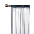 1PC Grey Solid Color Sheer Curtain With Rod Pocket, Lightweight ...