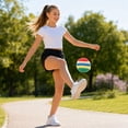 2026 Knitted Footbag Sack, Multicolored Geometric Pattern Crochet Foot ...