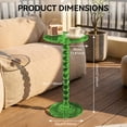 Acrylic Round Side Table with Column Base,Clear Modern End Table for ...