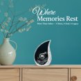 VALERASH Keepsake Lotus Urn for Ashes - Black Teardrop Memorial Urns ...