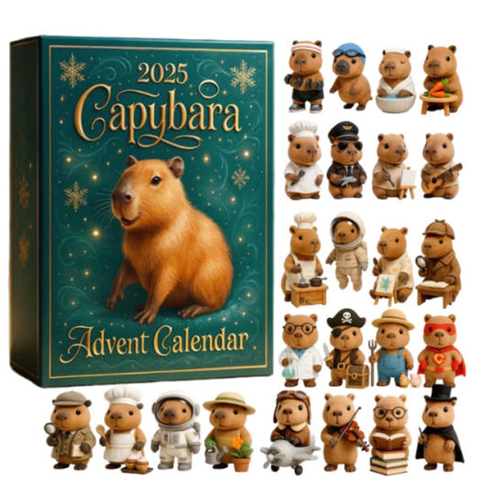 Liyamei Capybara Advent Calendar 2025 24 Days Countdown Calendar With ...