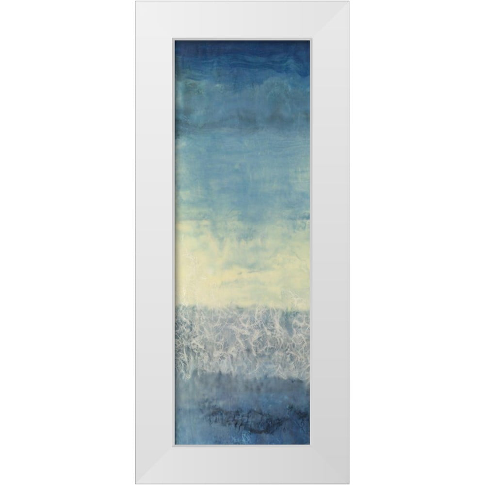 Shanti, Shima 7x14 White Modern Wood Framed Museum Art Print Titled ...