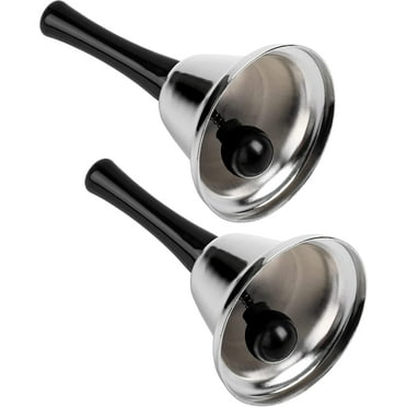 Gold Hand Bell, 2 Pack Steel Hand Bell Call Bell for Wedding, Adults ...