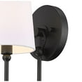 CFC Lighting Rustic 1-Light Black Wall Sconce with Clean White Shade ...