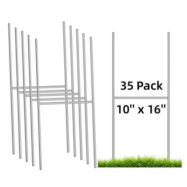 VictoryStore Standard H Frame Wire Stakes, 10" x30" Pkg of 50, - Yard ...