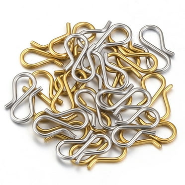 100set/box Platinum Plated Brass Screw Twist Clasps 4 Mixed Shapes ...