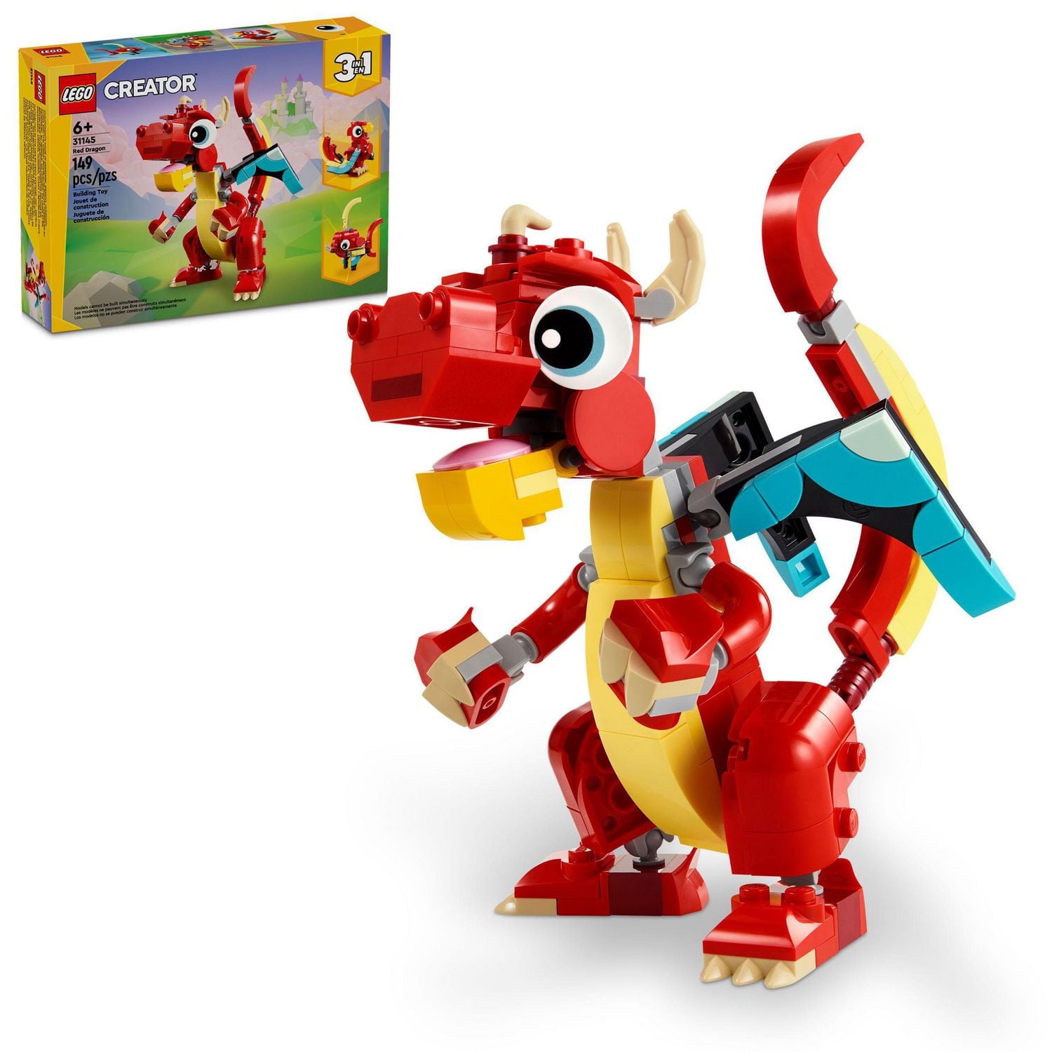 Click here for Lego Creator 3 In 1 Red Dragon Toy  Transforms Fro... prices
